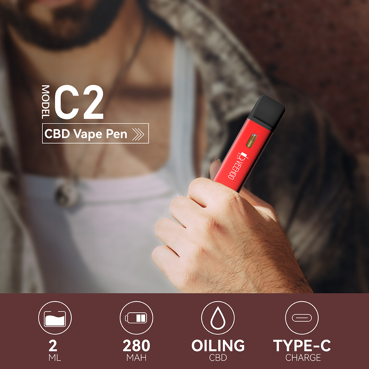 C2 CBD Vape pen-Disposable refillable vape - China VAPE FACTORY ...